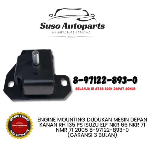 MESIN ENGINE MOUNTING FRONT RIGHT ENGINE MOUNTING RH 135 PS ISUZU ELF ...