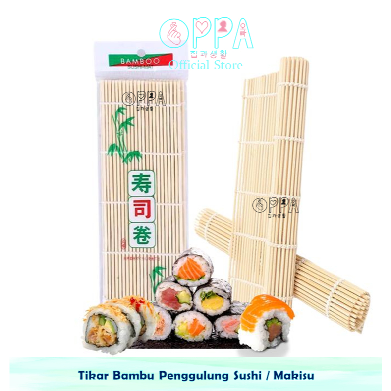 OPPA - Bamboo Sushi Rolling Mat / Makisu Makizushi Rice Rolling Tool ...