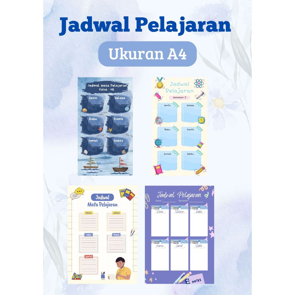 A4 size lesson schedule - school wall display - classroom picket ...