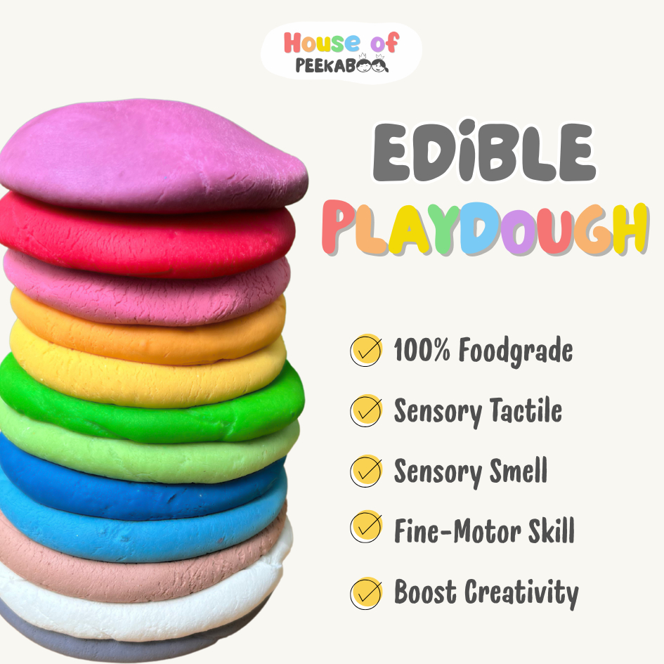 HoPe - Edible Playdough Pack of 6 colors Taste safe clay homemade dough ...