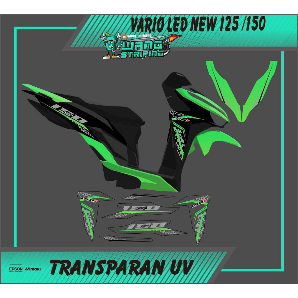 STRIPING STICKER VARIO LED NEW 125/150 TRANSPARENT VERSION VIETNAM ...
