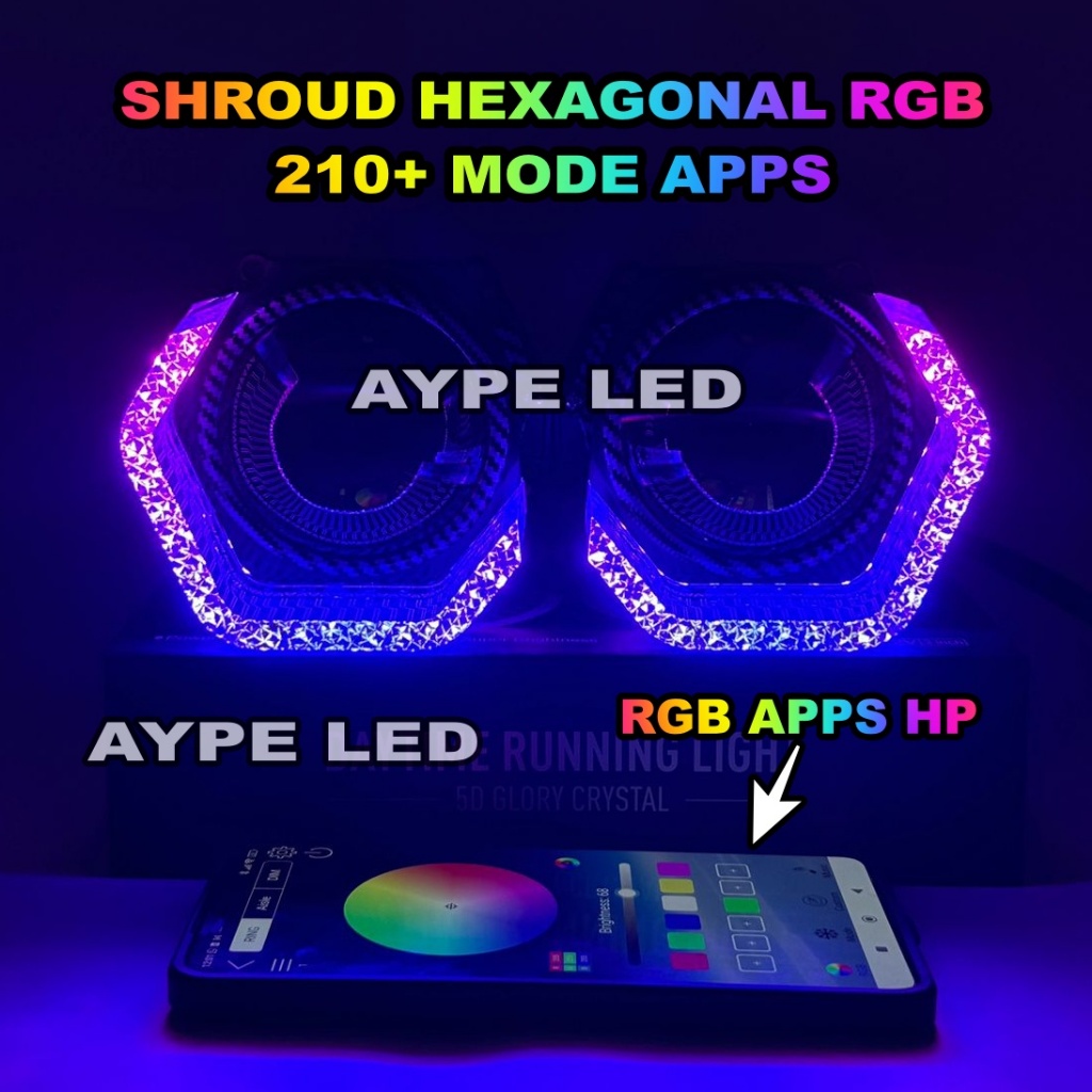 Acrylic Shroud 5D Hexagonal 2.5 inch Biled Projector Rgb Apps Vietnam ...