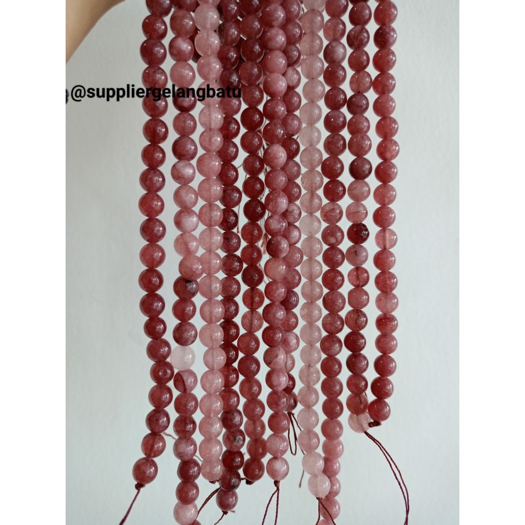 8mm Venus strawberry quartz natural stone material | Shopee Malaysia