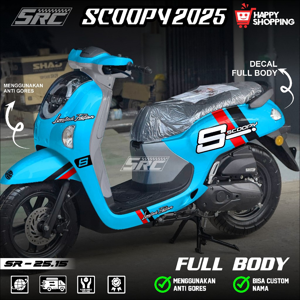 2025 Honda Scoopy Full Body Decal Sticker 2025 Scoopy Full Body Sticker ...
