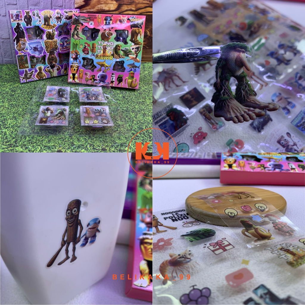 (1 BOX 100 PCS) CUTE AESTHETIC STICKER WATERPROOF TRANSPARENT CARTOON ...