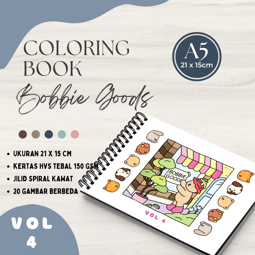 Bobbies Goods Coloring Book Volume 4 A5 Hvs Coloring Book/ 150 gsm ...