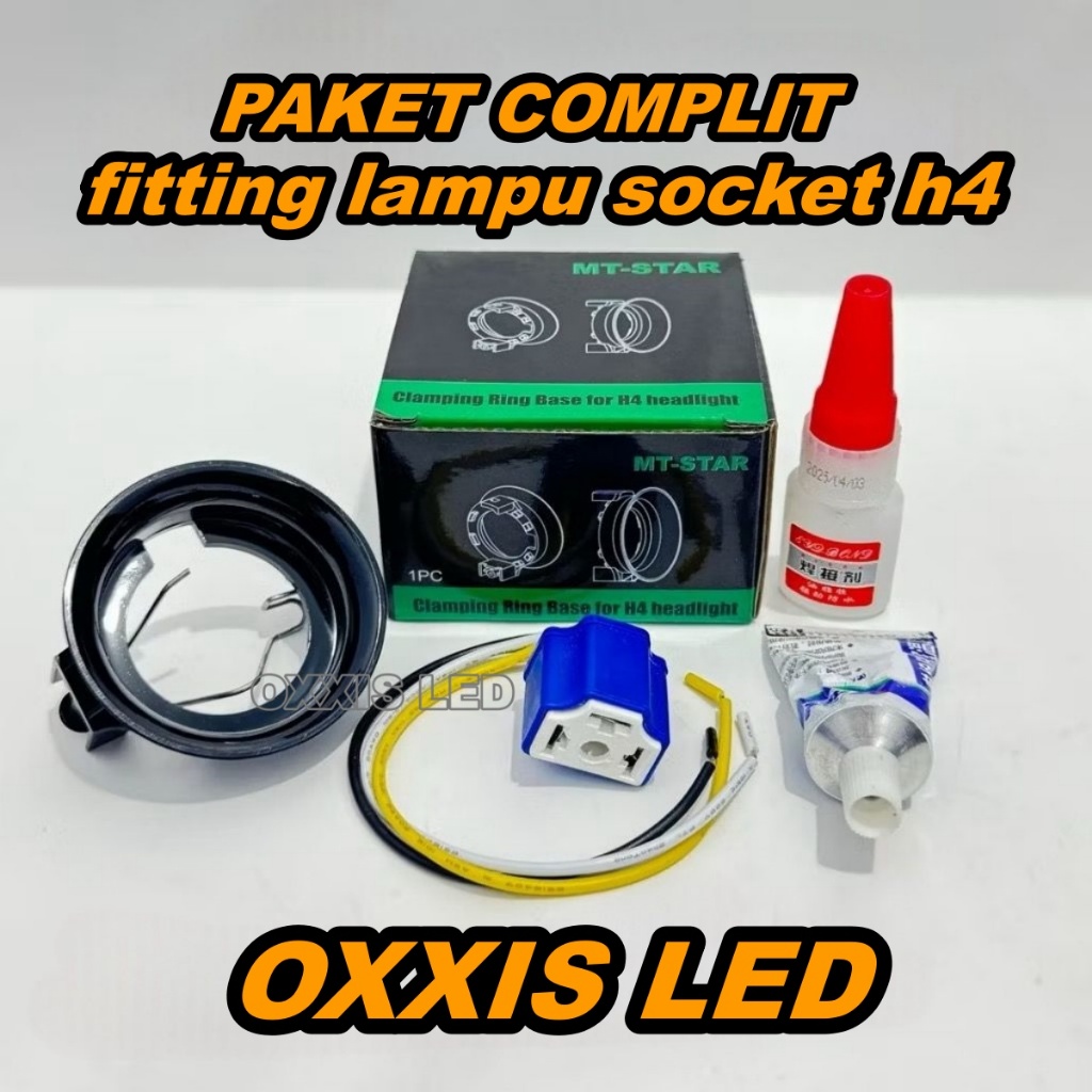 Complete Package Ready to Use h4 socket lamp fitting... | Shopee Malaysia