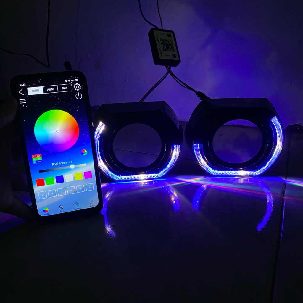 Biled Projector Shroud RGB Bluetooth Sportbmw 210 Modes 3 Inch and 2.5 ...