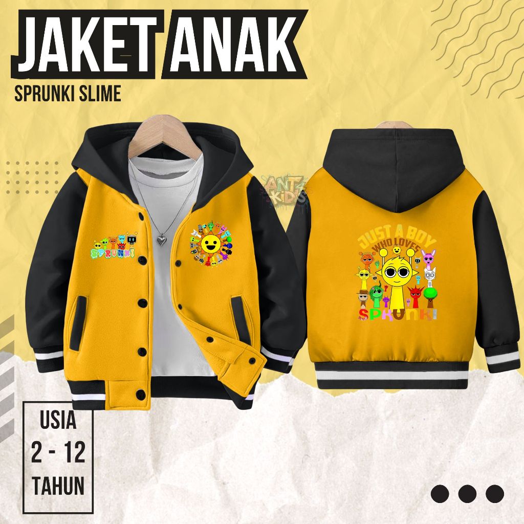 SPRUNKI BOYS BASEBALL JACKET AGE 2 - 12 YEARS | Shopee Malaysia