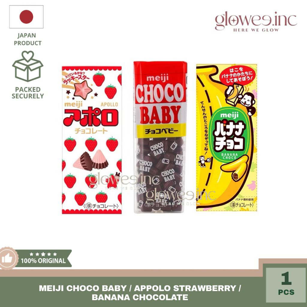- Meiji Apollo Strawberry & Meiji Choco Baby Original Japan | Shopee ...