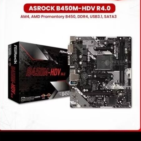 Asrock B450M HDV R4.0 AM4 Motherboard | Shopee Malaysia