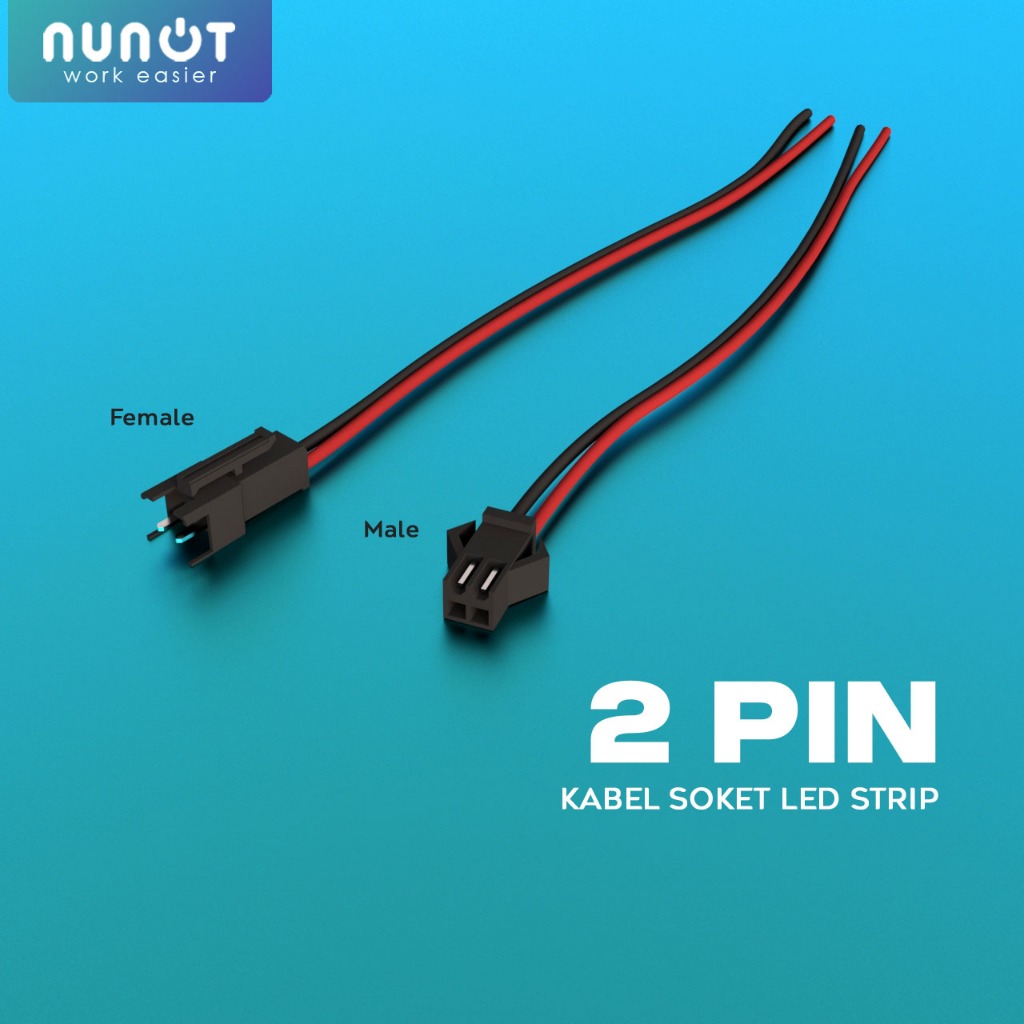 2 Pin Male Female LED Strip Socket Connector Cable | Shopee Malaysia
