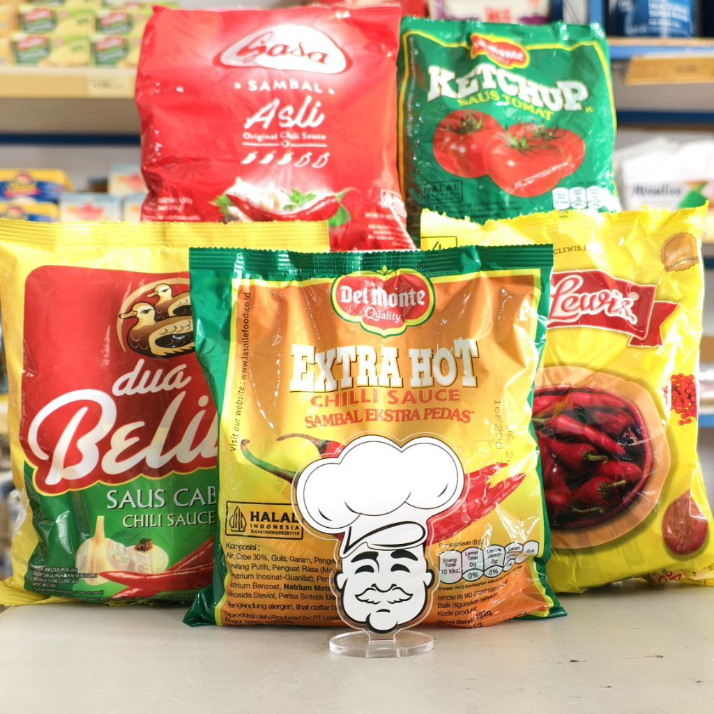 Two Belibis Sachet Sauce / Delmonte Sambal Sachet / Delmonte Tomato ...