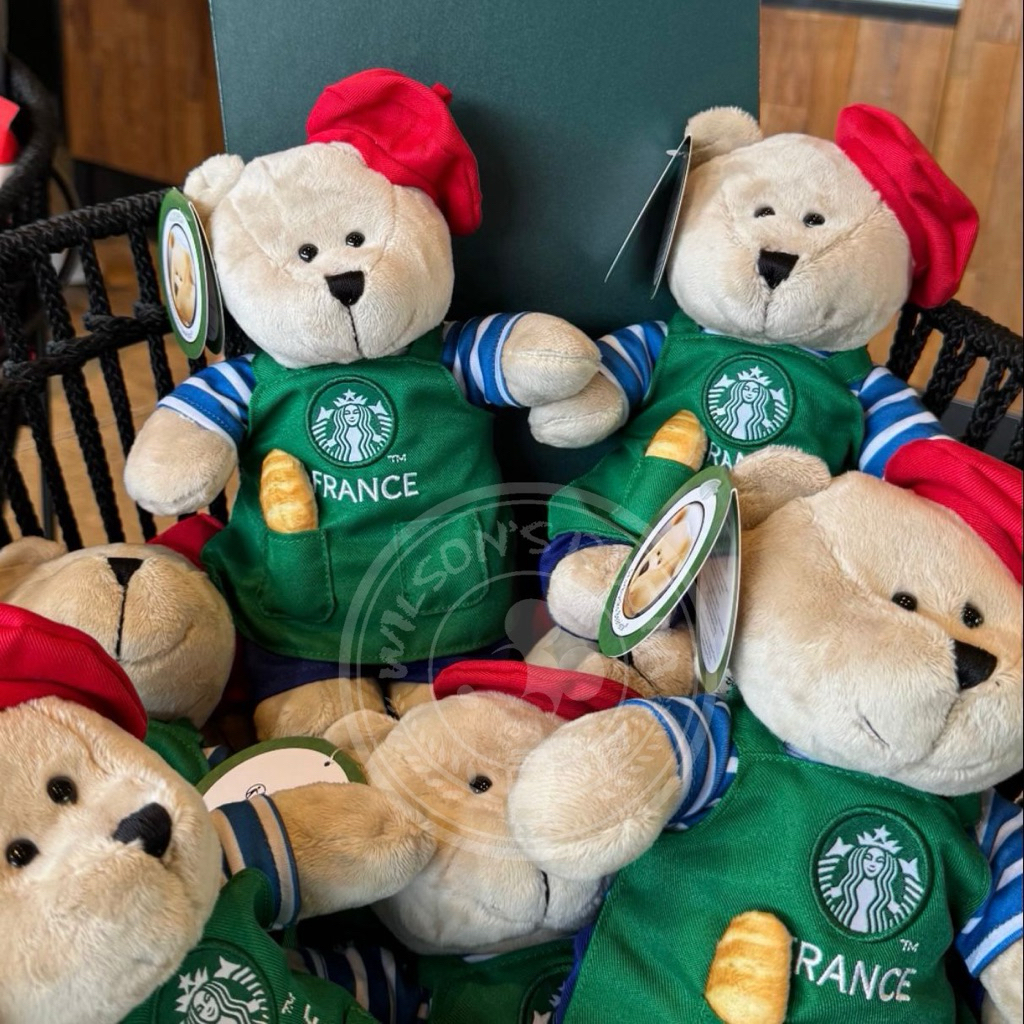 Starbucks Bearista France Artist Croissant Teddy Bear Paris Teddy Bear ...