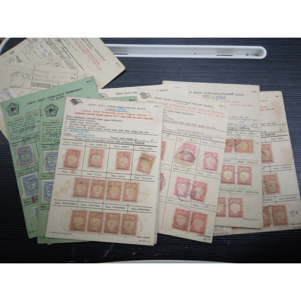 Old school document Proof Sign of radio padjak rewards 1950-1960's ...