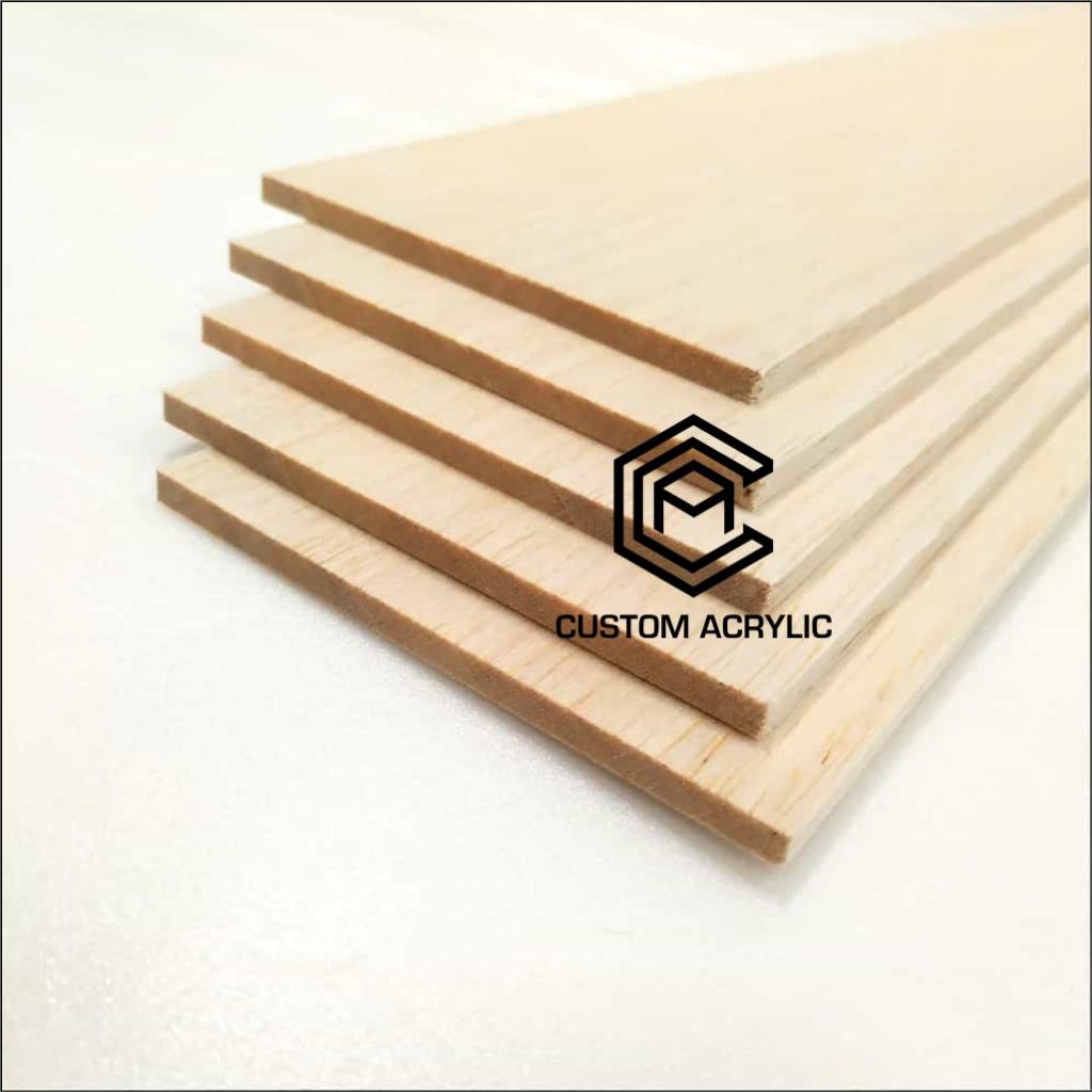 50CM Balsa Sheet 6 mm Wood Bridge Model Lightweight Easy to Shape ...