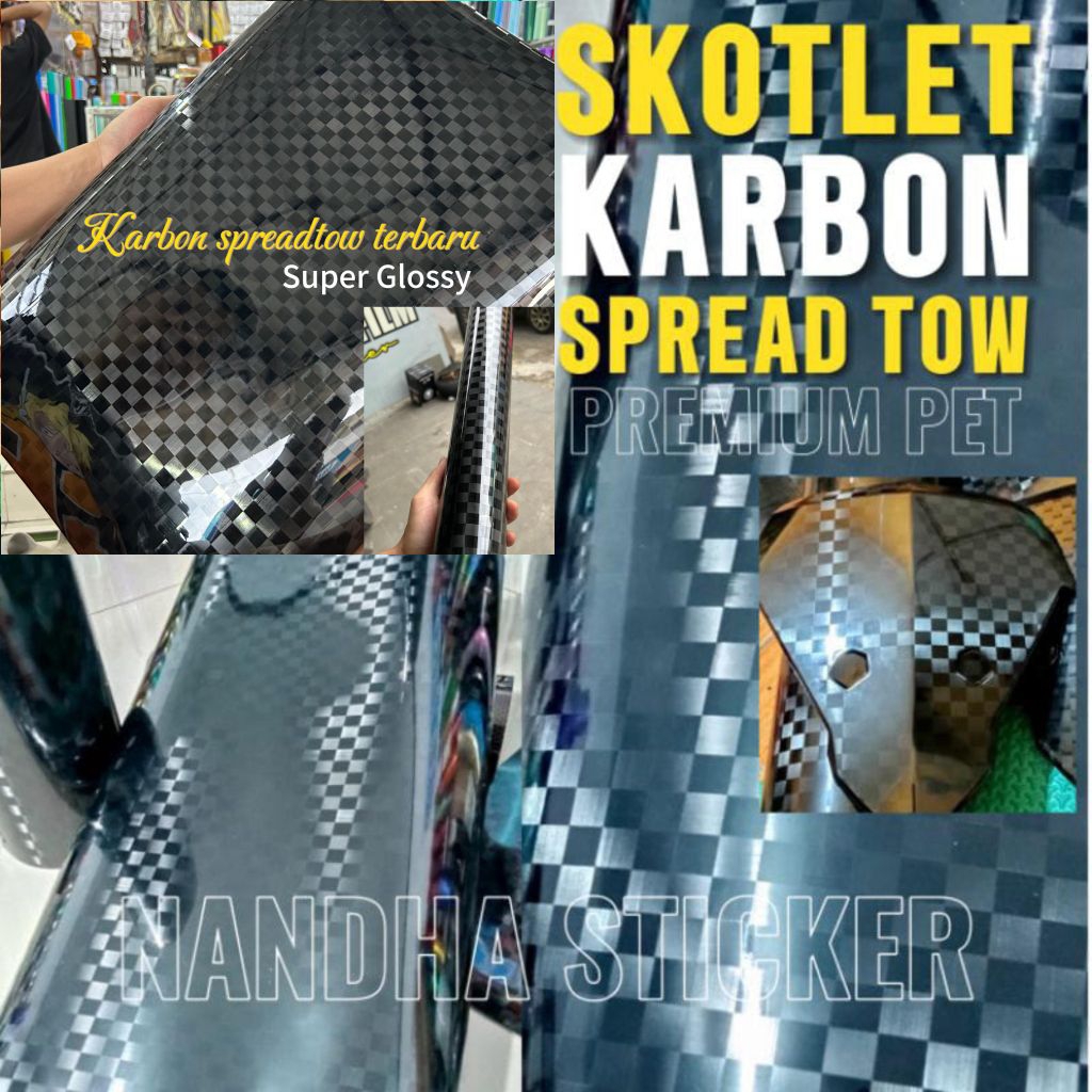 SPREADTOW CARBON SKOTLET STICKER CARBON SPREADTOW 8D PREMIUM PET SQUARE ...