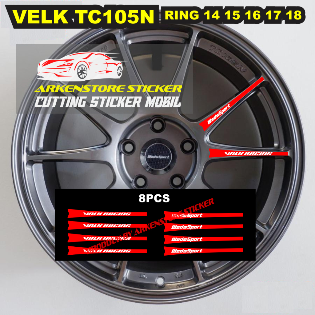8pcs rims stickers wedssport tc105n car velk stickers weds sport tc105n ...