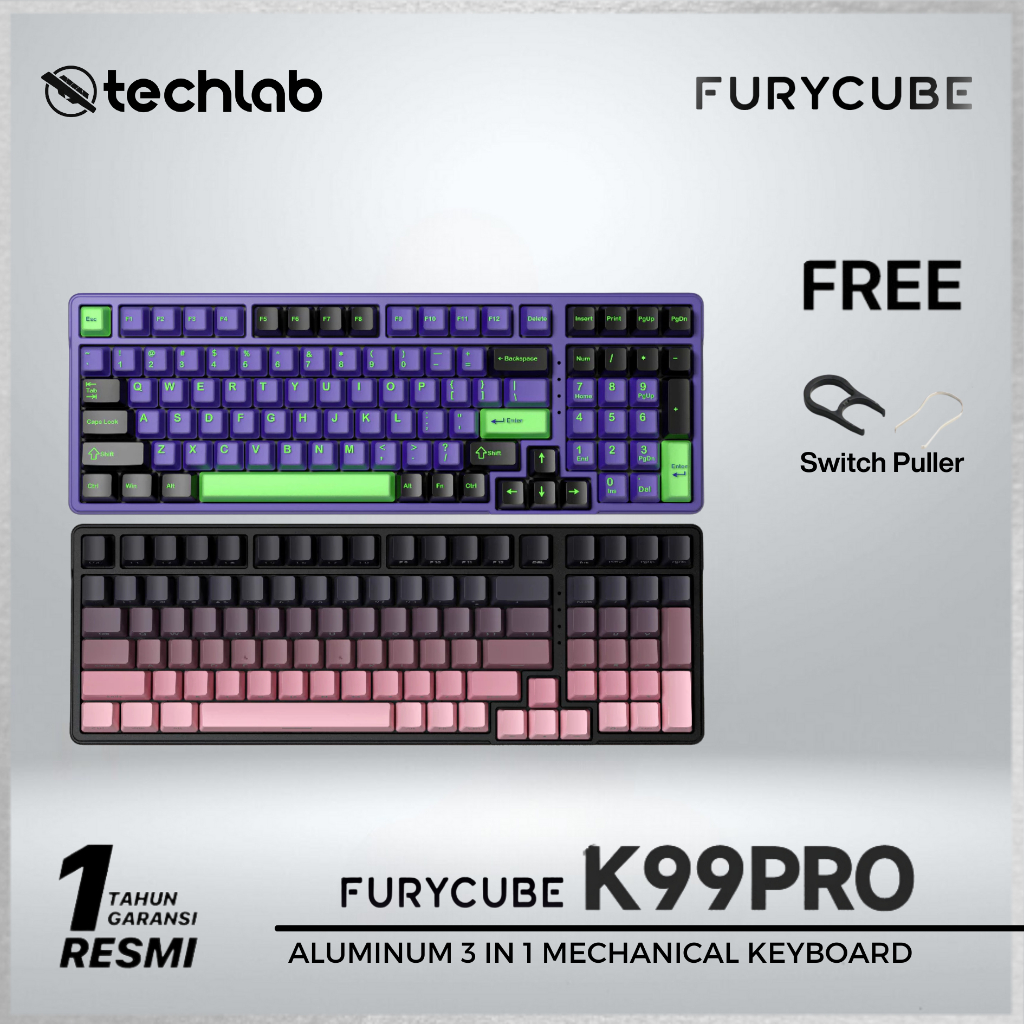 FURYCUBE K99 / K-99 PRO Wireless Mechanical Gaming Keyboard 5Pin ...