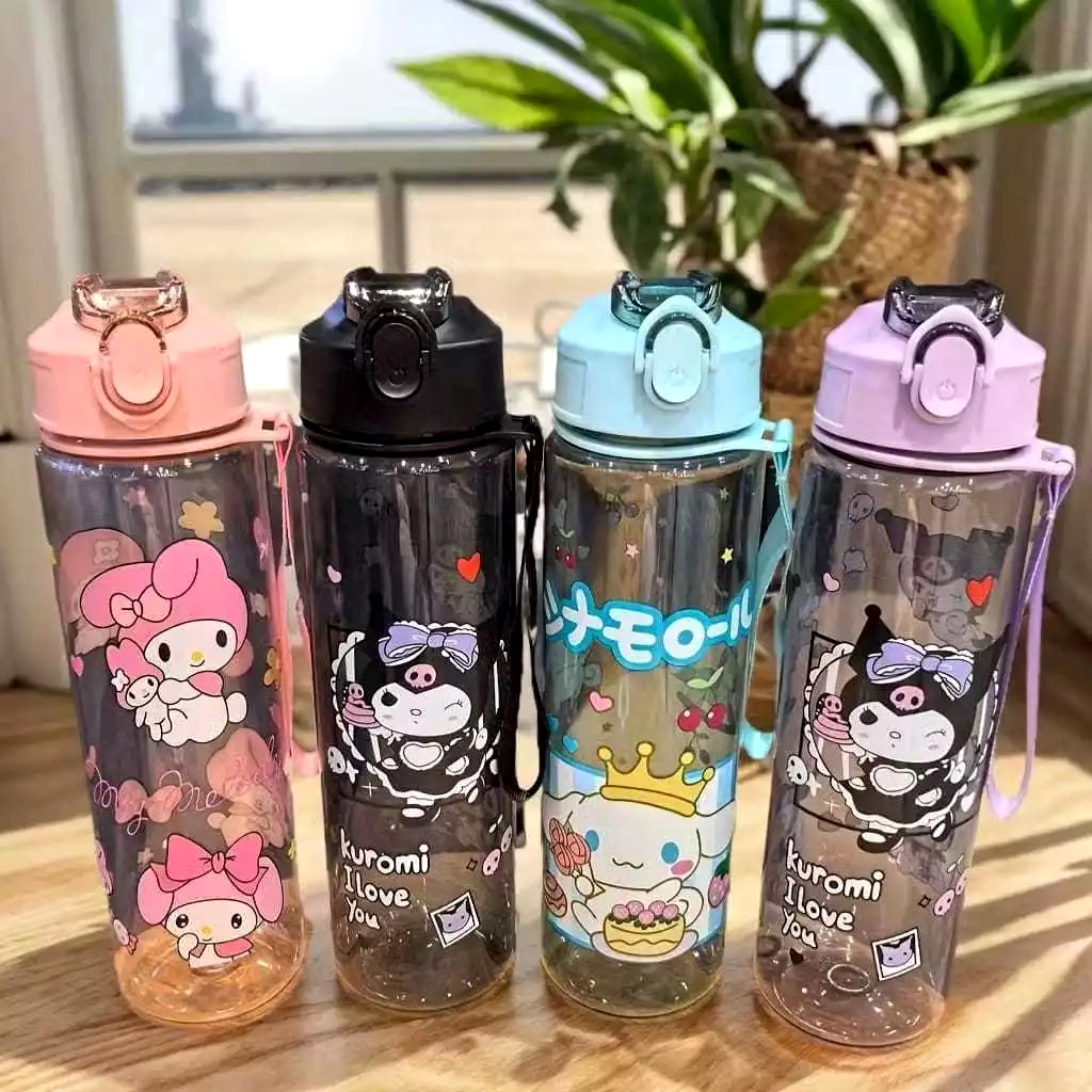 (14PC = 1KG) PB 352 SANRIO 800ml CLEAR PLASTIC DRINKING BOTTLE SANRIO ...