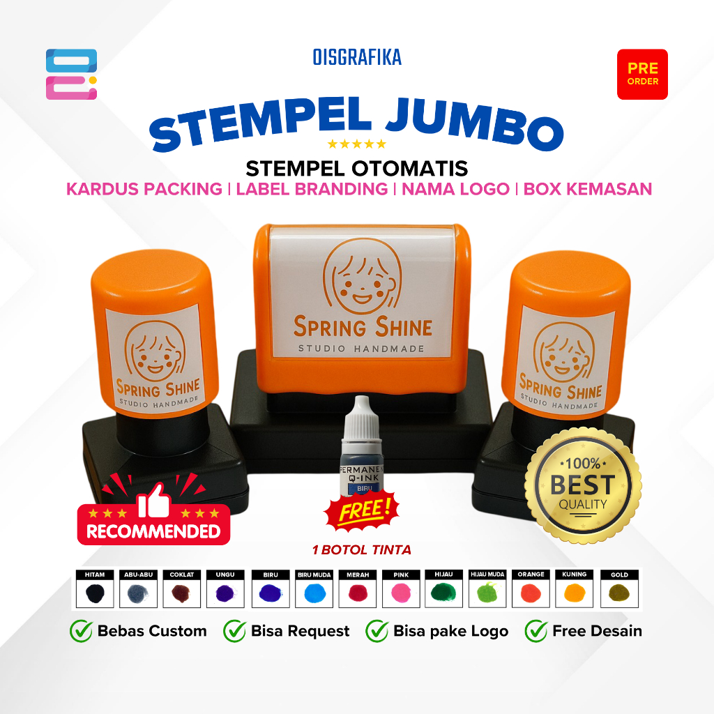 Custom Jumbo Flash Stamp | Packing Cardboard Label Branding Name Logo ...
