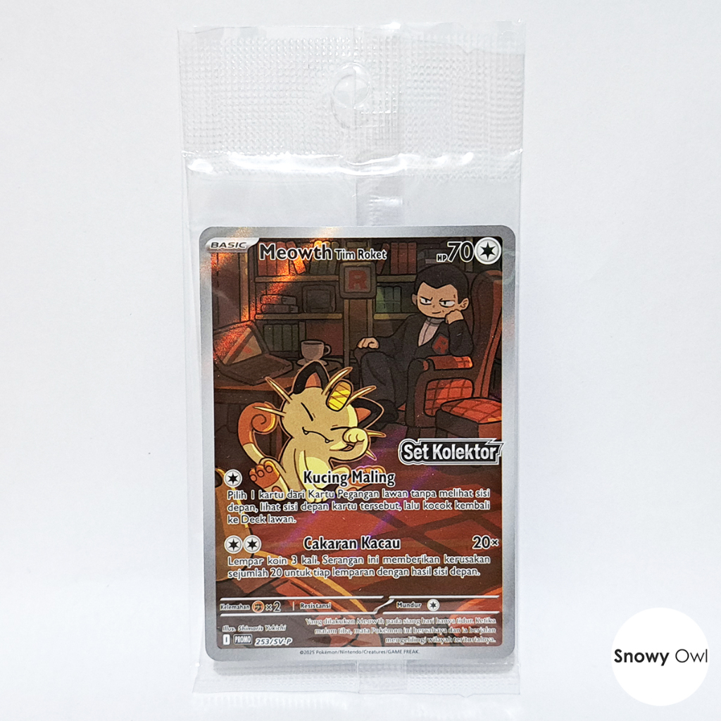 Meowth Rocket Team 253/SV-P AR Collector Set SV10 Glory of Team Rocket ...