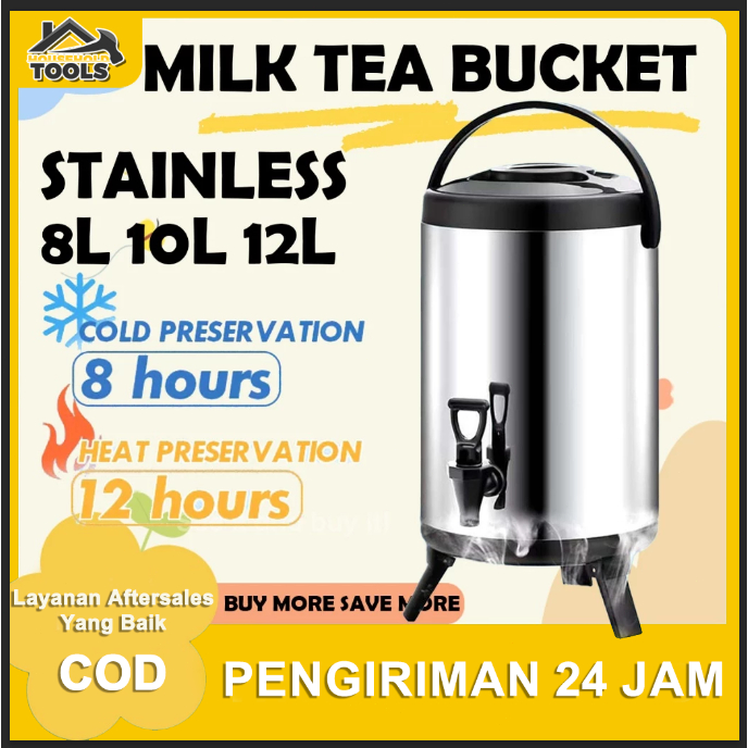 TERMOS Stainless Steel Thermos Water Dispenser Milk Tea Milk Tea Bucket ...