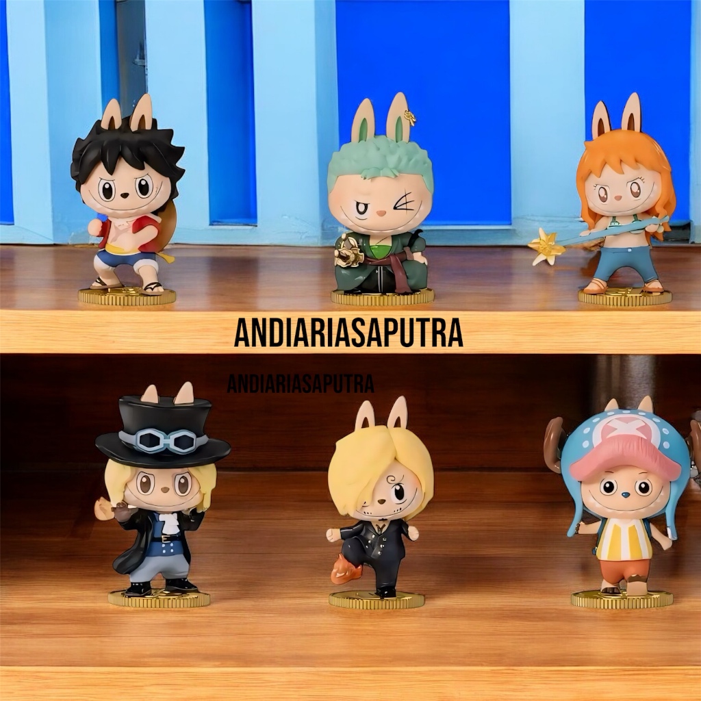 One Piece Action Figure x Labubu recast luffy law zoro sanji | Shopee ...