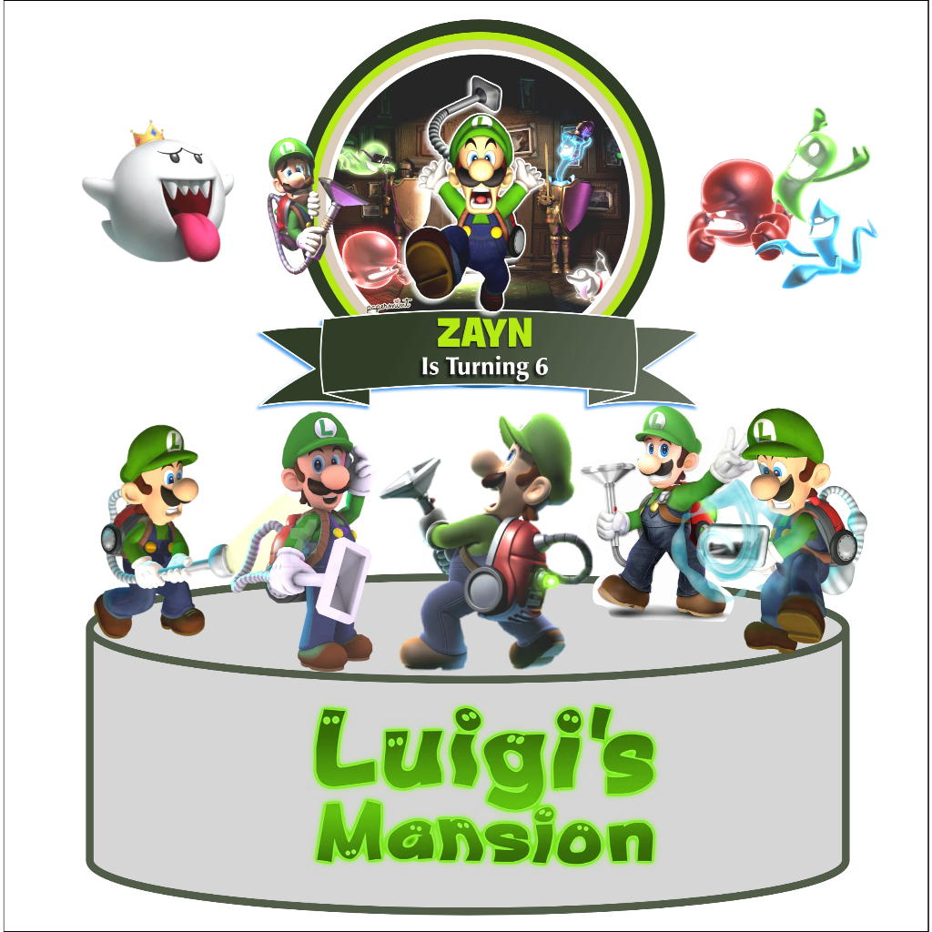 LUIGI MANSION CAKE TOPPER | Shopee Malaysia
