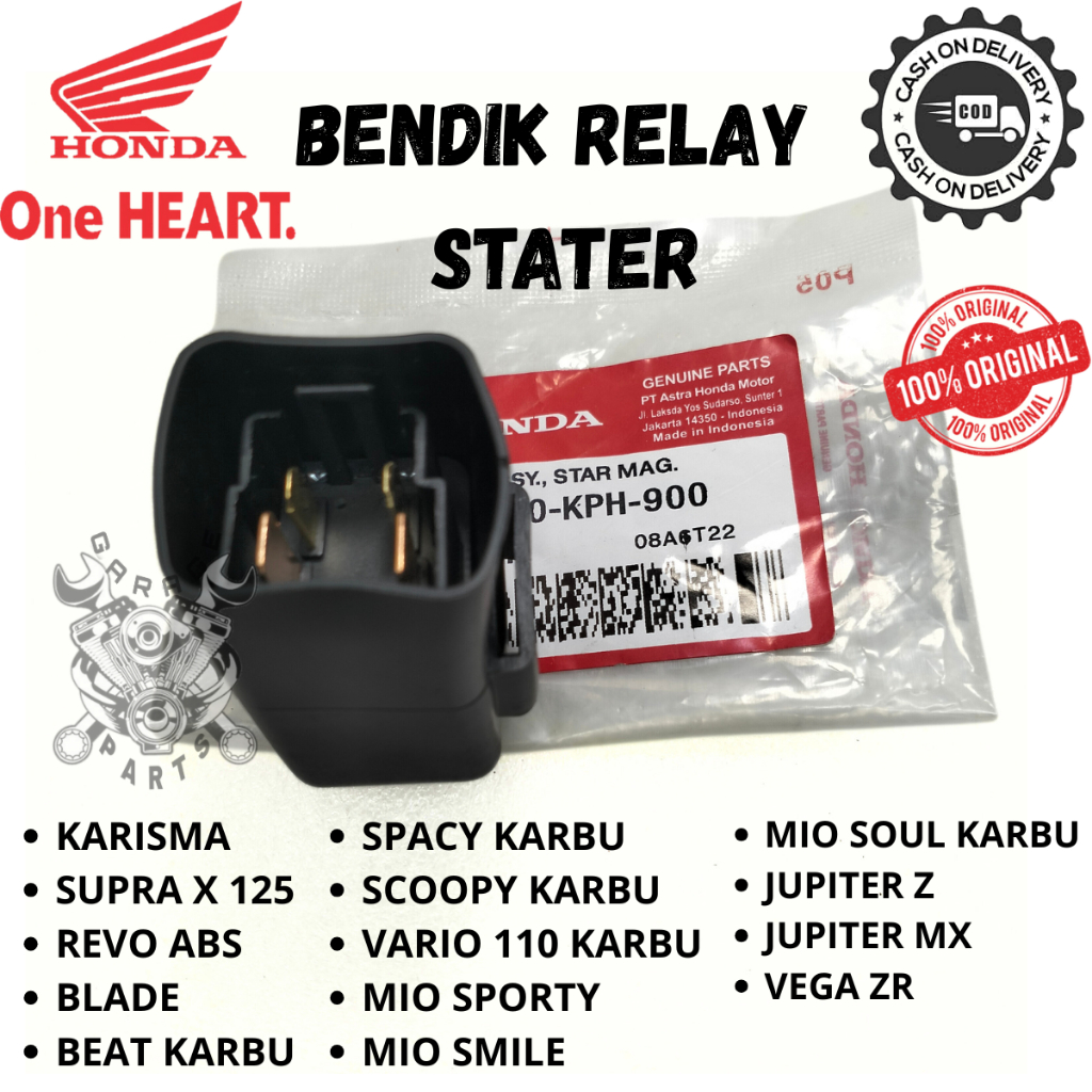 ORIGINAL BENDIK SWITCH STATER BENDIT RELAY STARTER HONDA KPH KARISMA ...