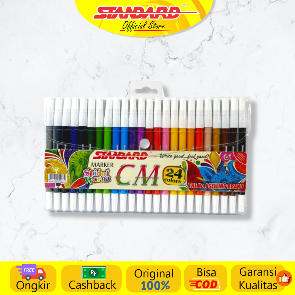 Standard - Marker CM 24 Mix color (Colorful Marker) | Shopee Malaysia