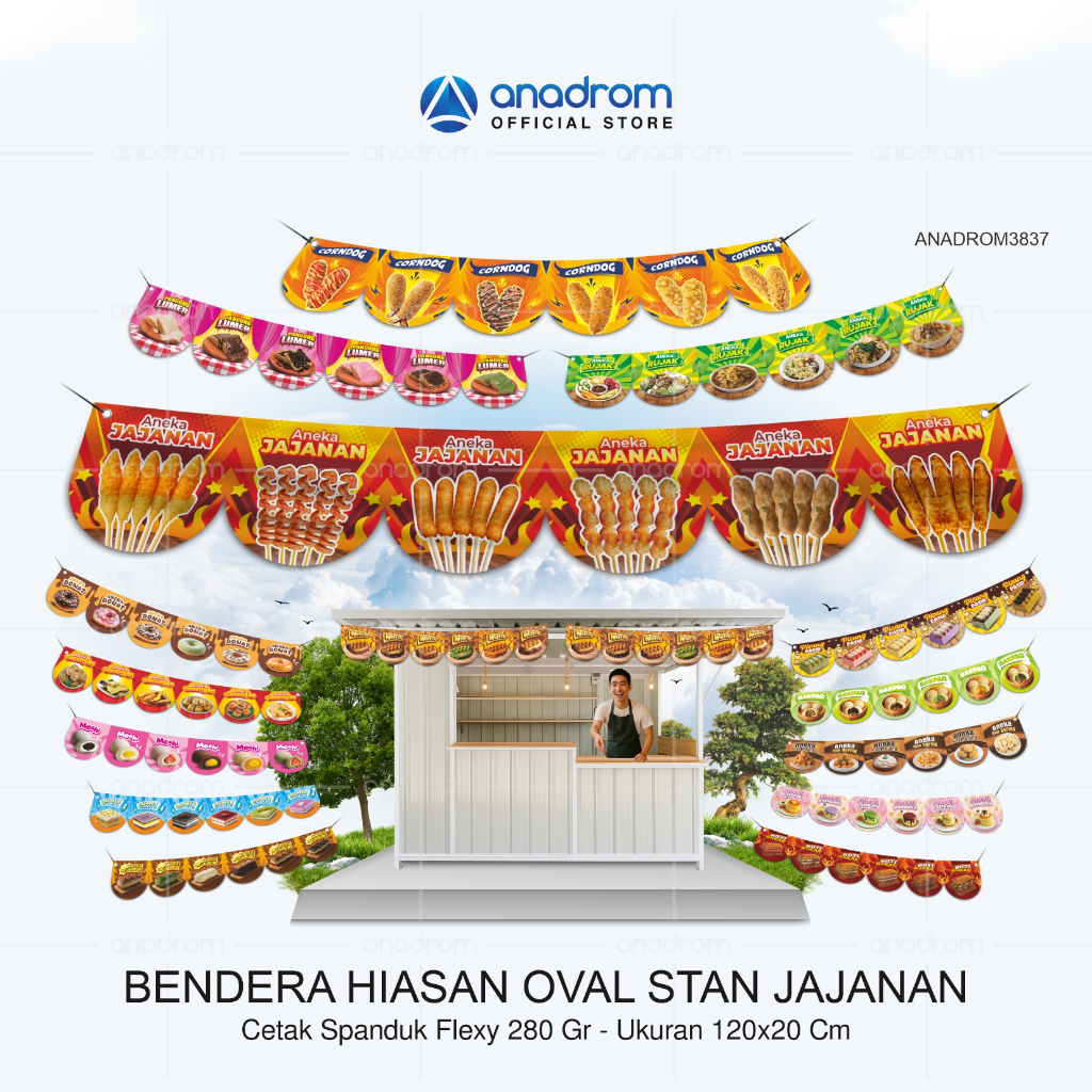 Oval Snack Stan Decoration Flag Banner | Oval Snack Flag Banner ...