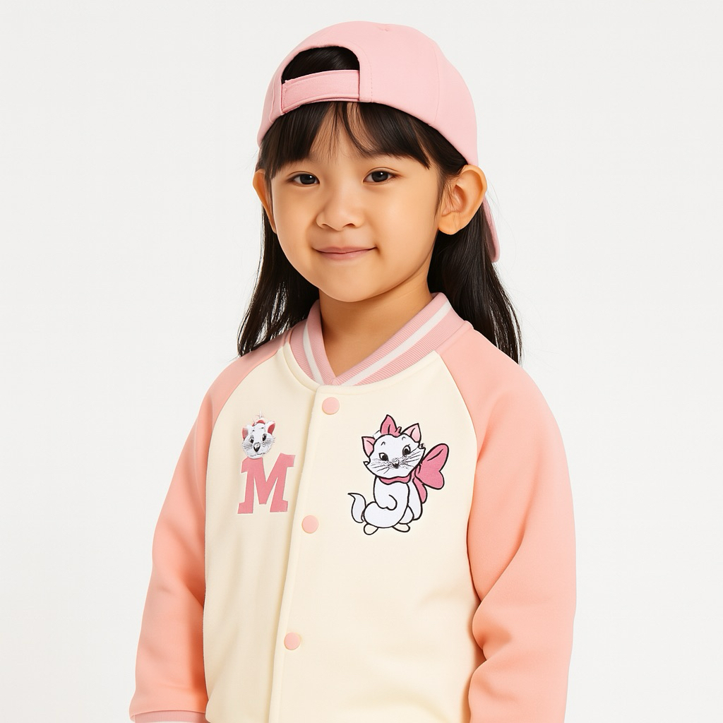 MARIE CAT VARSITY girls sweater, children's baseball varsity sweater ...
