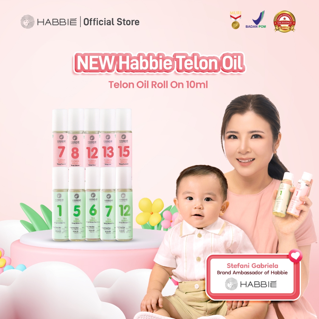 Habbie Aromatic Telon Oil Roll On Tea & Flower Series 10ml | Shopee ...