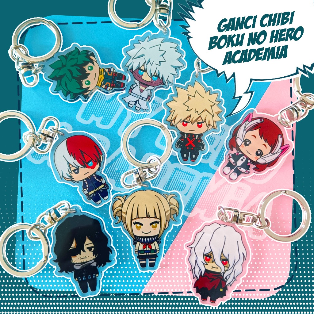 GANTUNGAN My Hero Academia Anime Character Acrylic Keychain (MHA-NKT ...