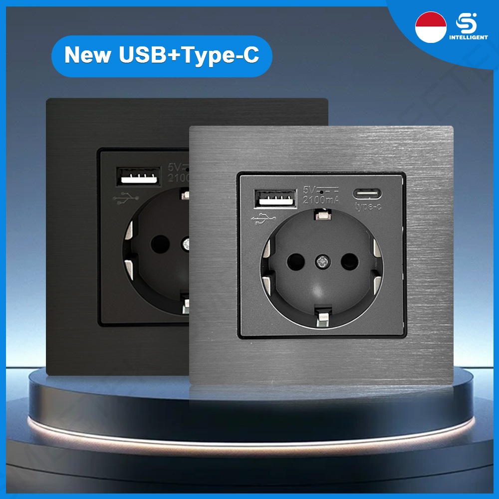 USB Plug Wall Mounted Socket Fast Charging Socket Universal USB Type C ...