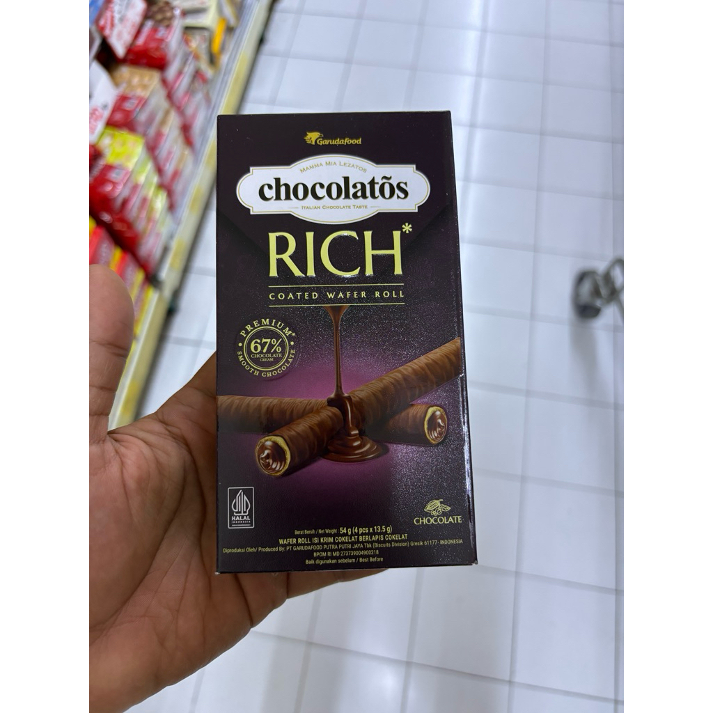 Chocolatos Rich Coated Wafer Roll 54 g | Shopee Malaysia