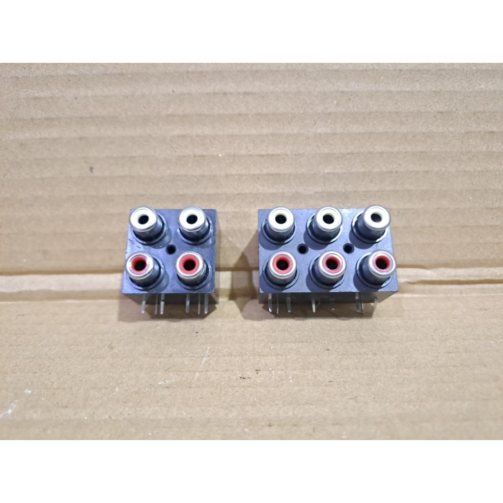 RCA Socket Dip PCB Shielded 2pin x 2 & 3 Made Taiwan. | Shopee Malaysia