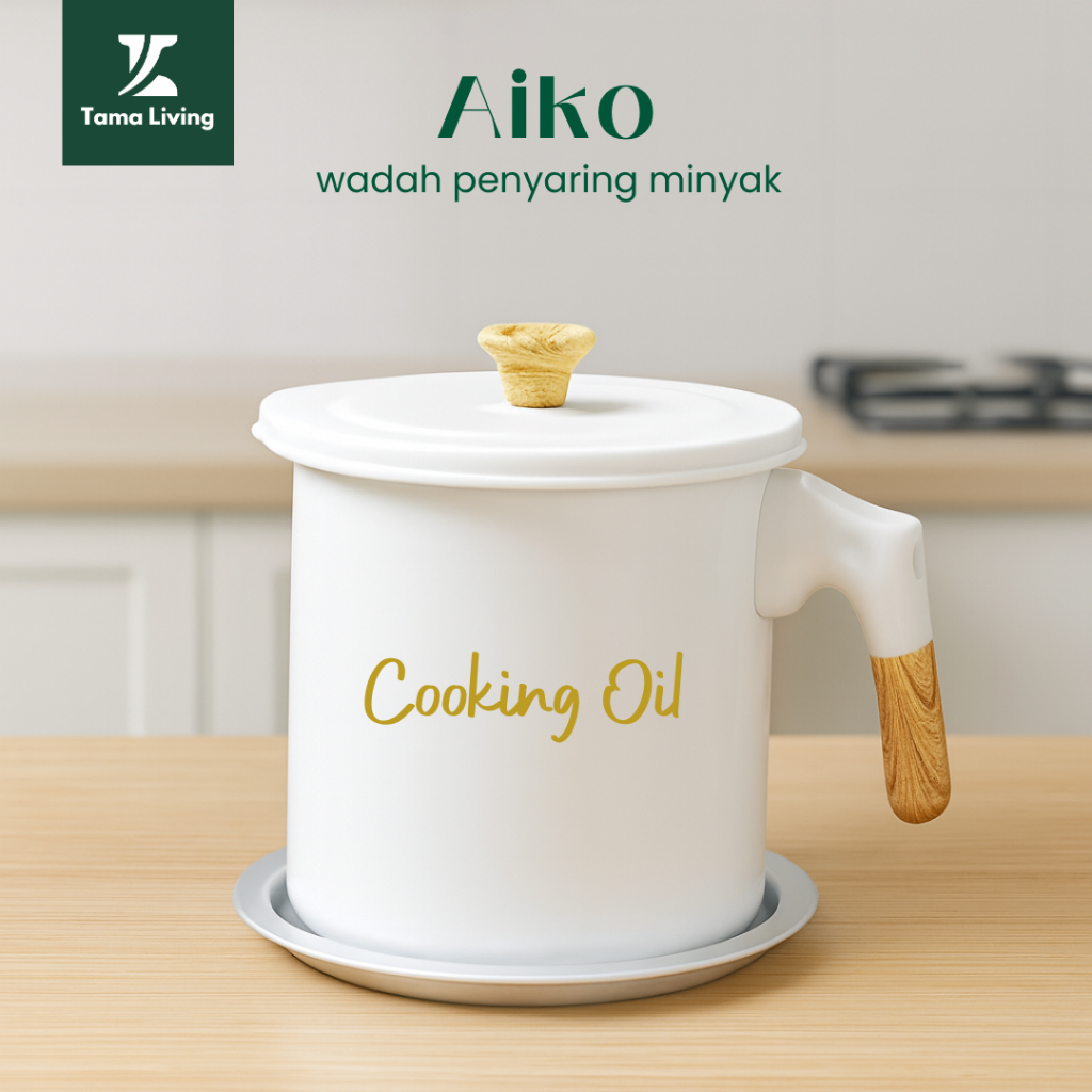 TAMA LIVING Aiko Korean Aesthetic Cooking Oil Filter Container Oil ...
