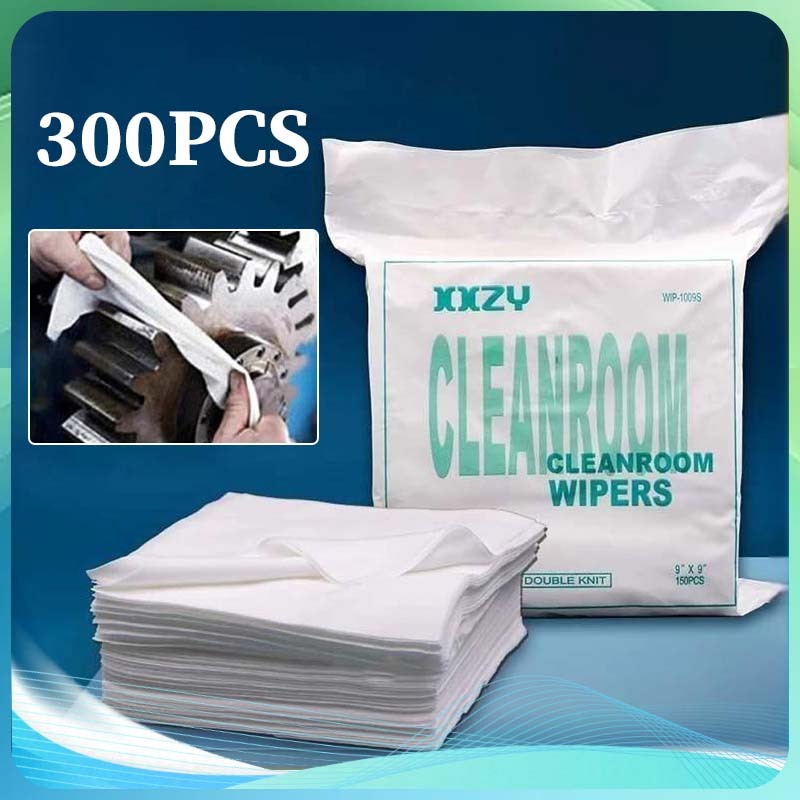 300pcs Disposable Dust Free Cloth Cleanroom Wipers Non-Woven Component ...