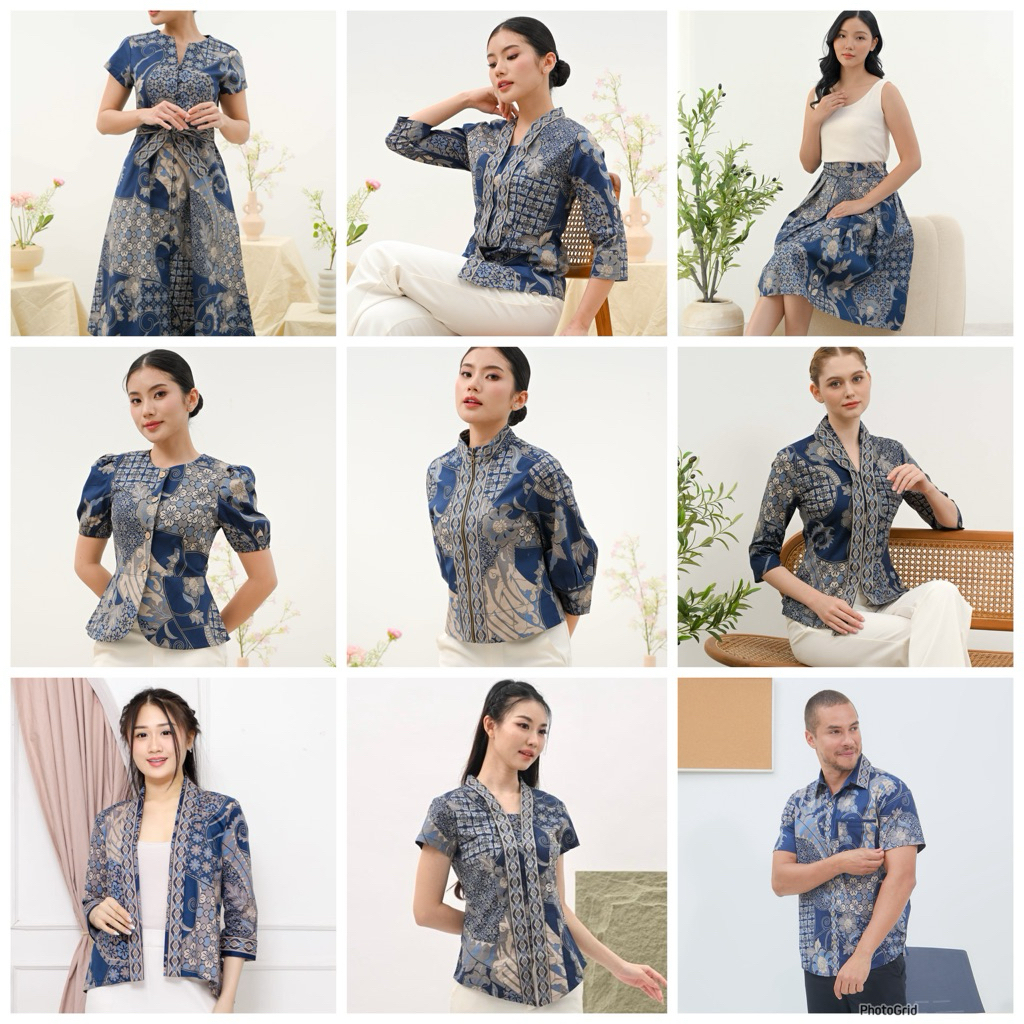 Couple batik office uniform for men and women modern batik Sarimbit ...