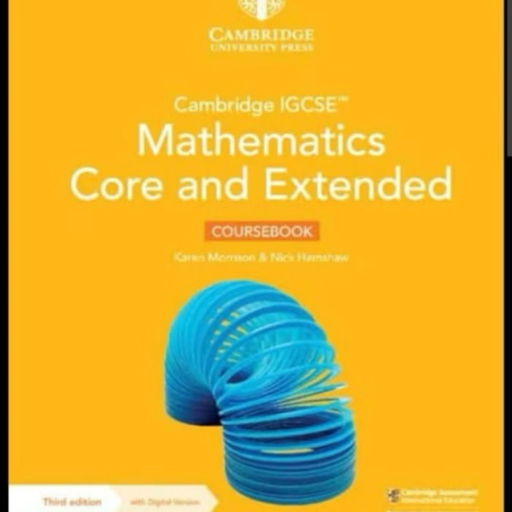 Cambridge IGCSE Mathematics Core and Extended Coursebook Algebra Math ...