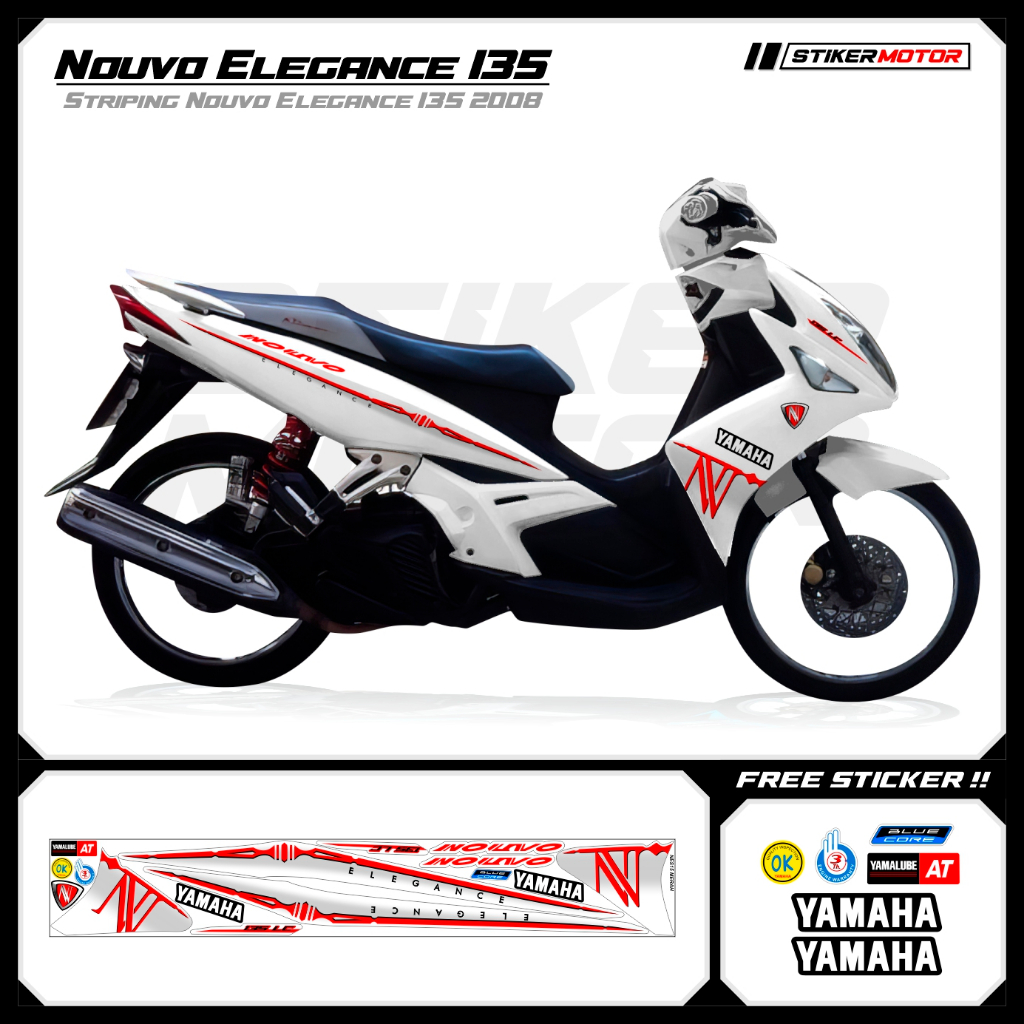 NES15 Striping Sticker Yamaha Nouvo 135 Elegance Nouvo LC Variation ...