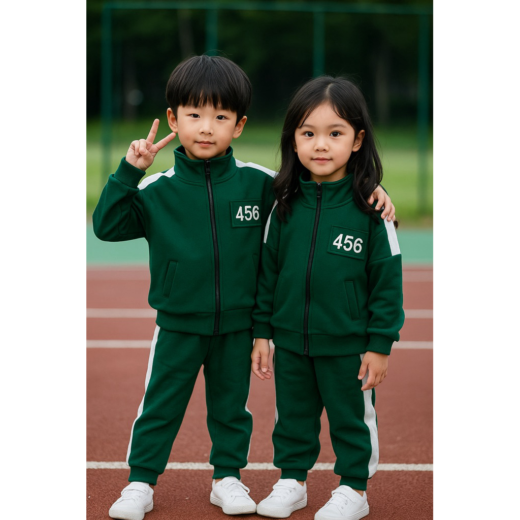 SQUID GAME JACKET SET FOR CHILDREN / JACKET + JOGGER + CHILDREN'S T ...