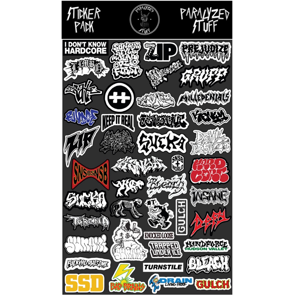 NEW (VOL VI) 43PCS STICKERPACK BAND HARDCORE STICKER LAPTOP ZIP SUNAMI ...