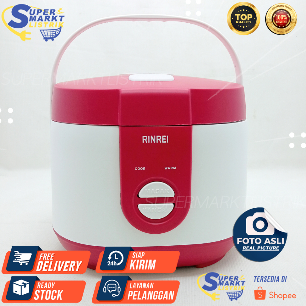 Rice Cooker 1,2L 3in1 Warm Steamed Cooking Rinrei MRN-912 Magic Com Non-Stick Pan | Shopee Malaysia