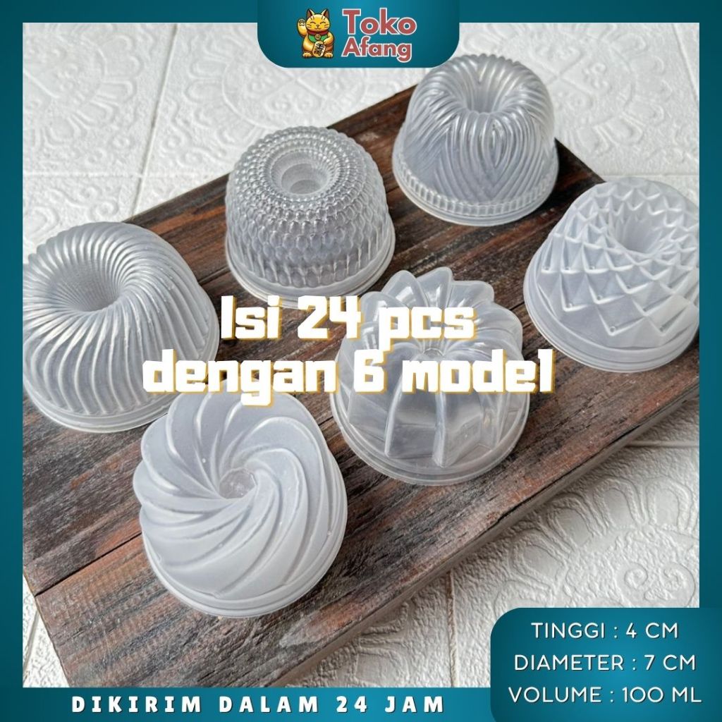 [Contents 24 pcs] mini jelly pudding molds, 6 kinds of viral steamed ...