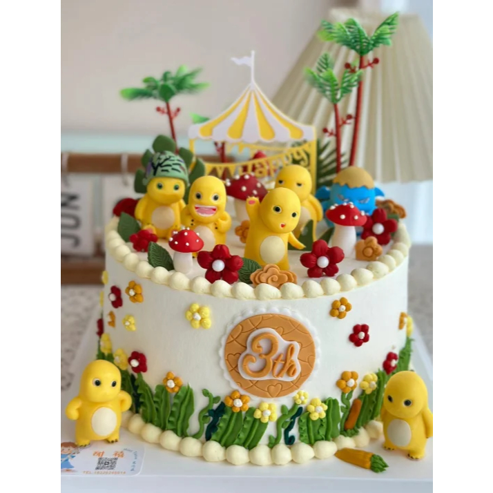 (1 SET CONTAINS 5 PCS) CAKE TOPPER NAILONG THEME PLASTIC MATERIAL ...