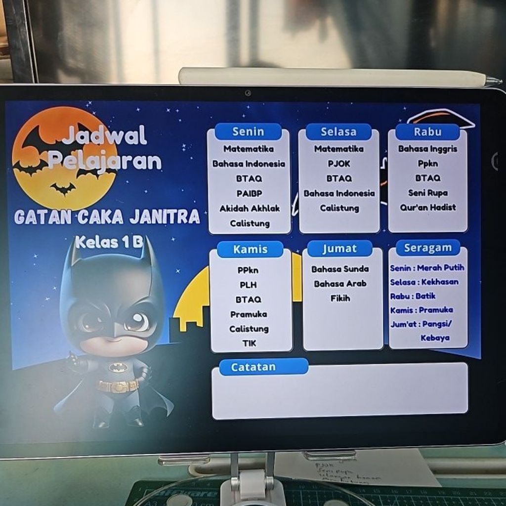 Custom laminated lesson schedule | Shopee Malaysia
