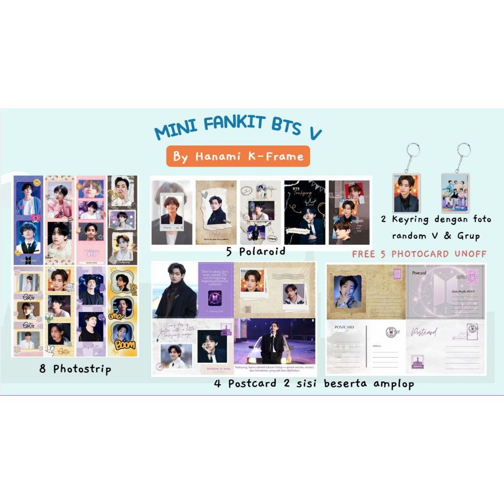 Mini Fankit V BTS Unofficial/Fanmade GIFT BOX KPOP / HAMPERS KPOP ...